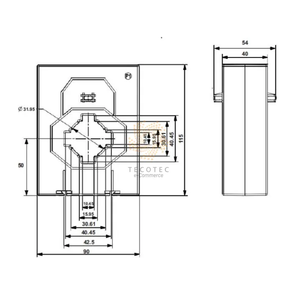Bộ chuyển đổi CT Rishabh Rish CTDucer 90 x 40 mm